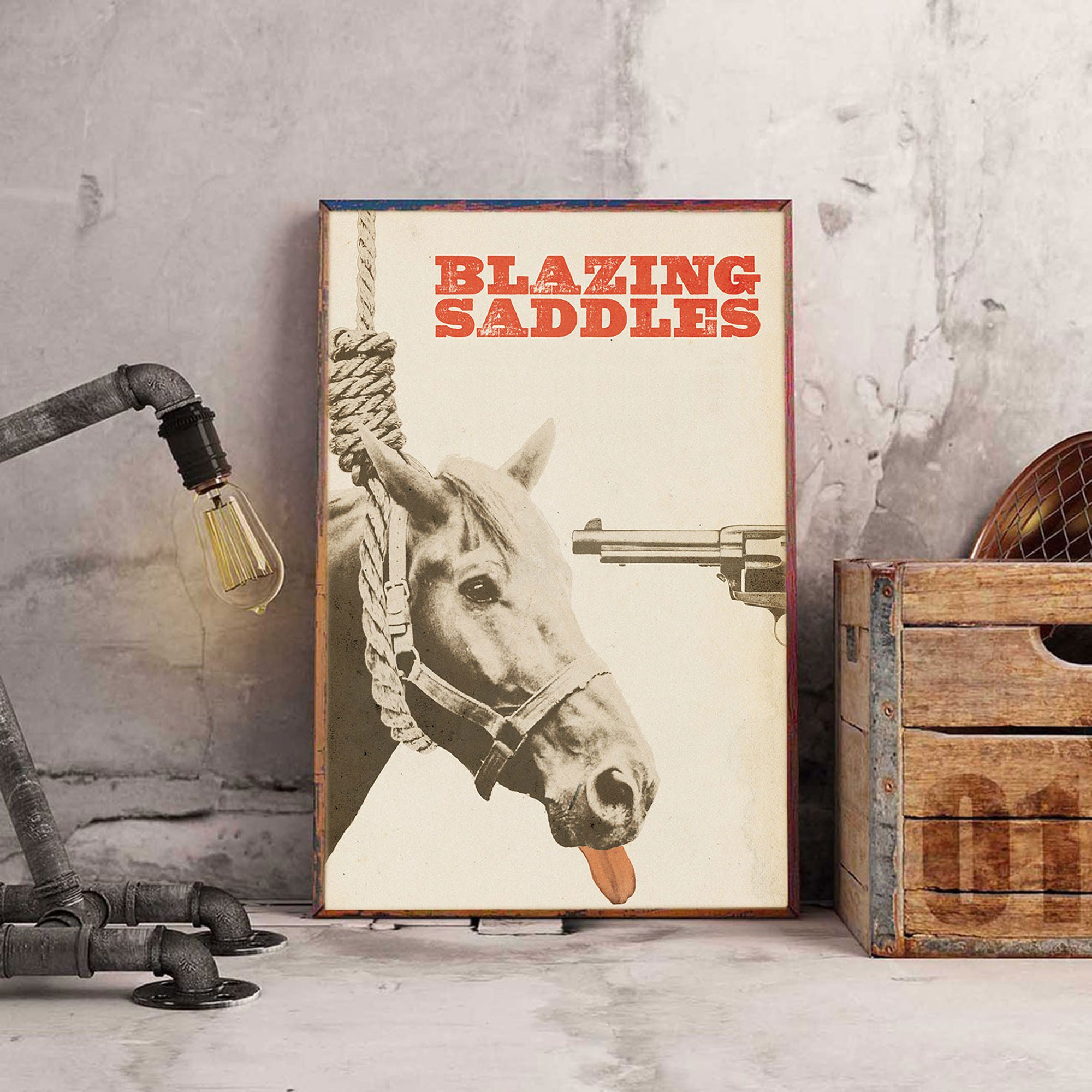 movie poster, film poster, blazing saddles poster, wall art, | Inspire ...
