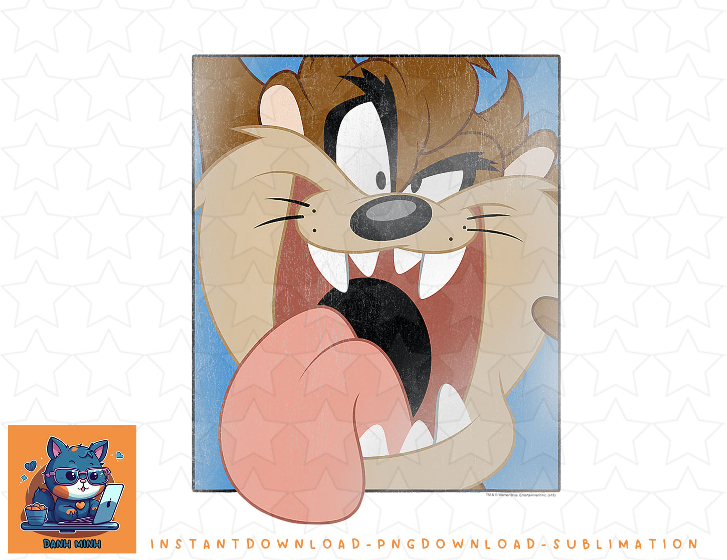 Looney Tunes Taz Closeup png, sublimation, digital download | Inspire ...