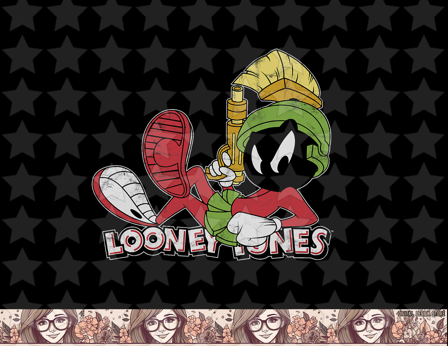 Looney Tunes Marvin The Martian Logo png, sublimation, digit | Inspire ...
