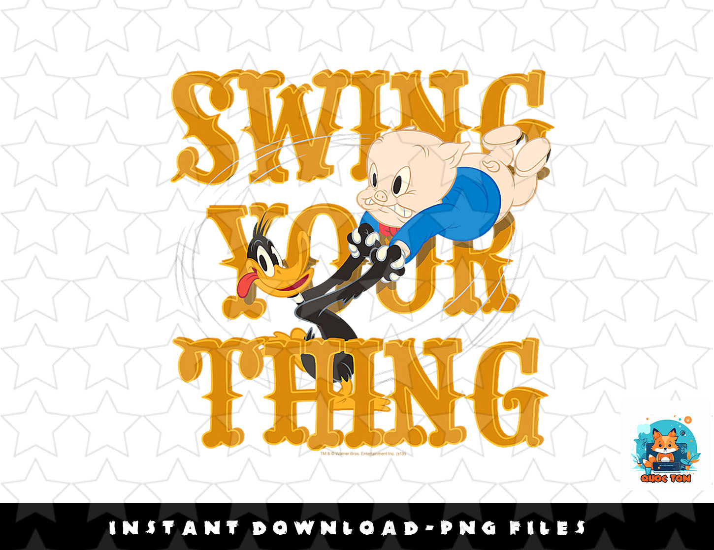 Looney Tunes Porky and Daffy Swing Your Thing png, sublimati | Inspire ...
