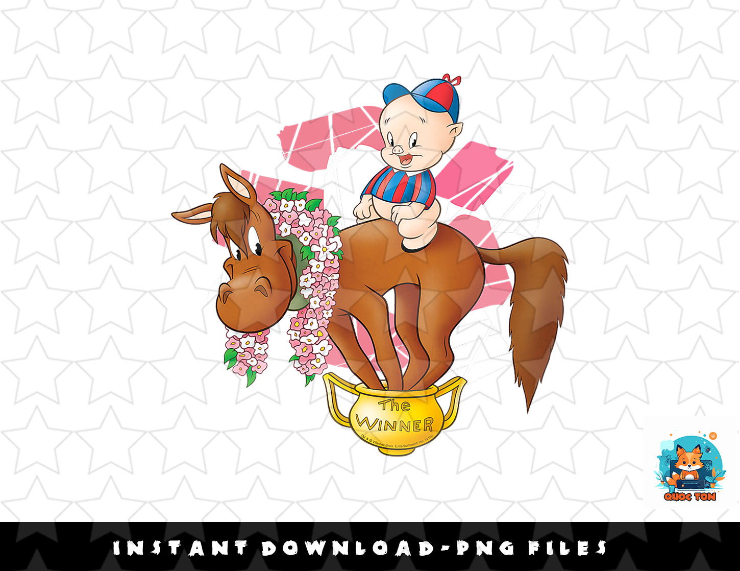 Looney Tunes Porky Pig the Winner png, sublimation, digital - Inspire ...