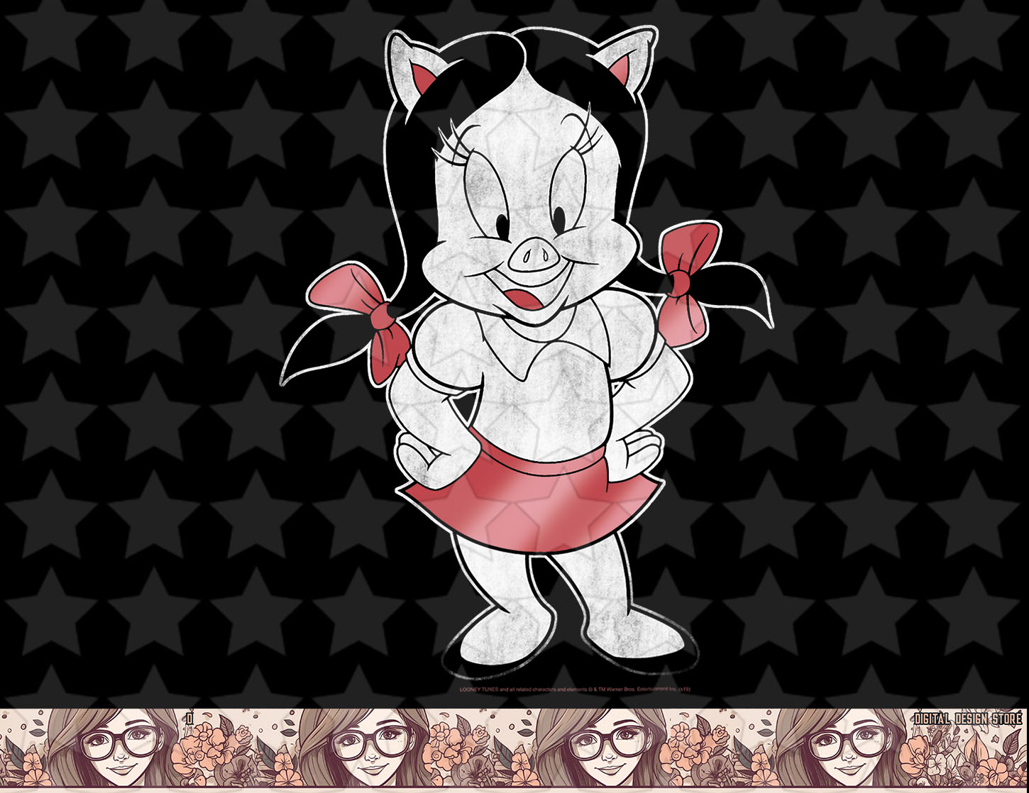 Looney Tunes Petunia Pig Portrait png, sublimation, digital - Inspire ...