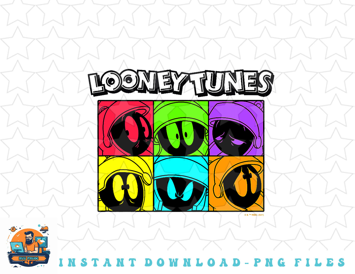 Looney Tunes Marvin The Martian Expressions Grid png, sublim - Inspire ...