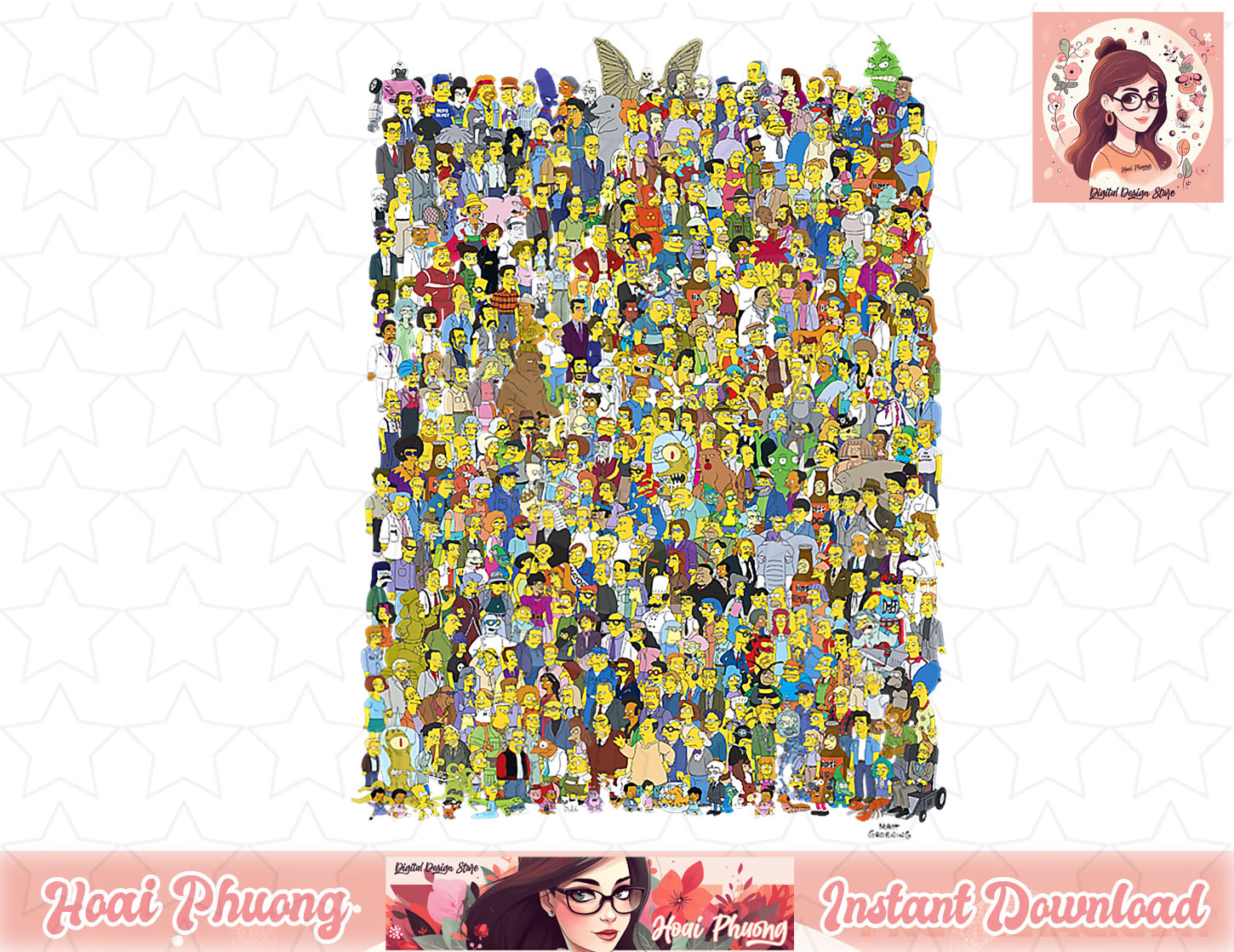 The Simpsons All The Characters png, instant download | Inspire Uplift
