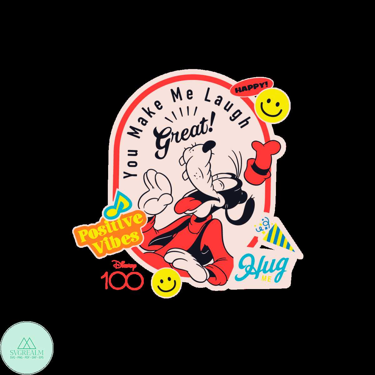 Disney 100 Goofy You Make Me Laugh Happy Faces Retro Goofy S | Inspire ...