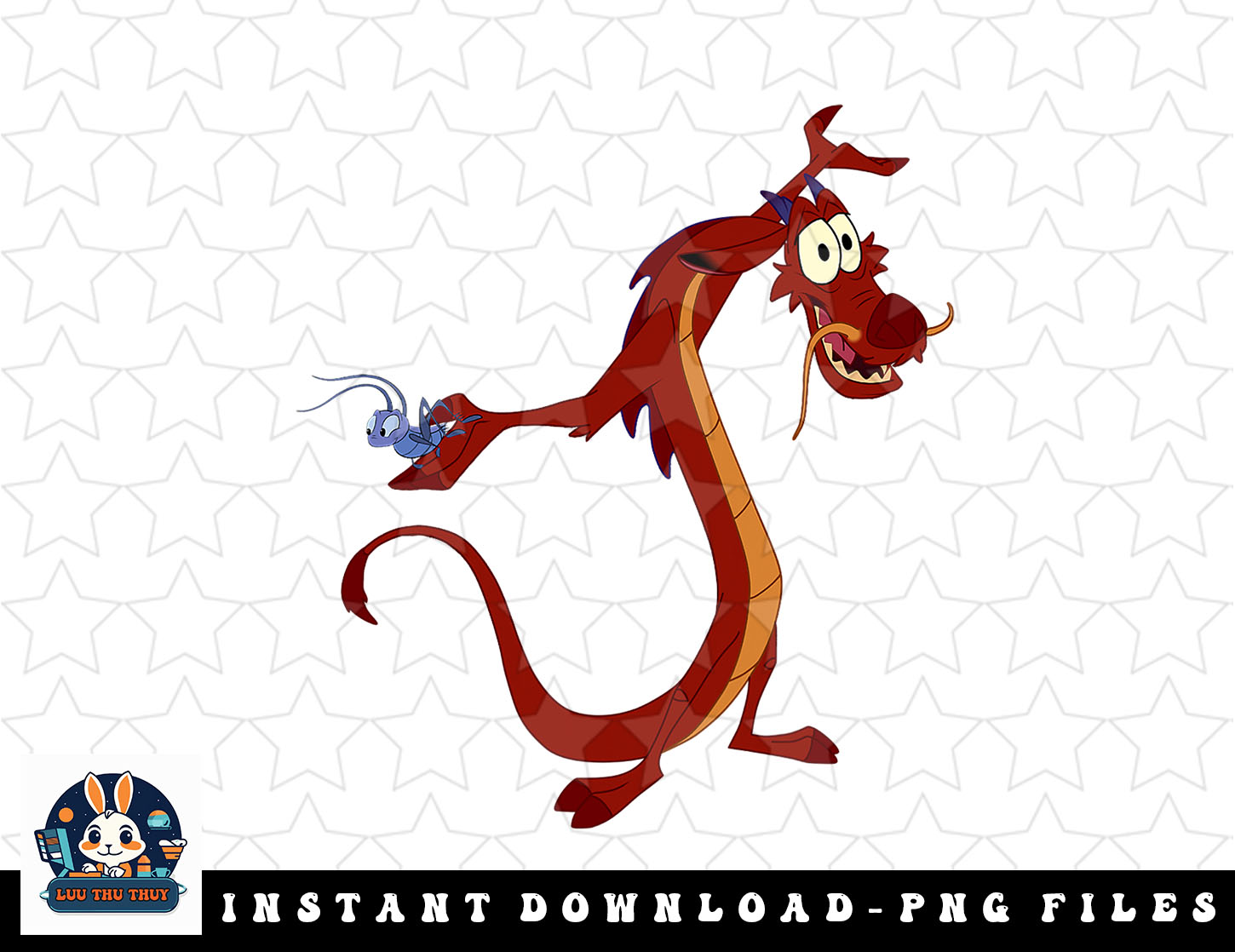 Disney Mulan Mushu Dragon And Cri-Kee Cricket png, sublimati | Inspire ...