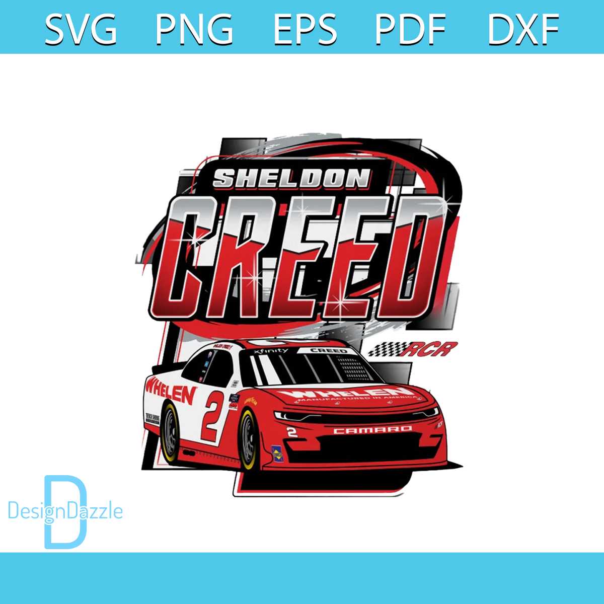 Sheldon Creed No 2 Whelen Png For Cricut Sublimation Files | Inspire Uplift