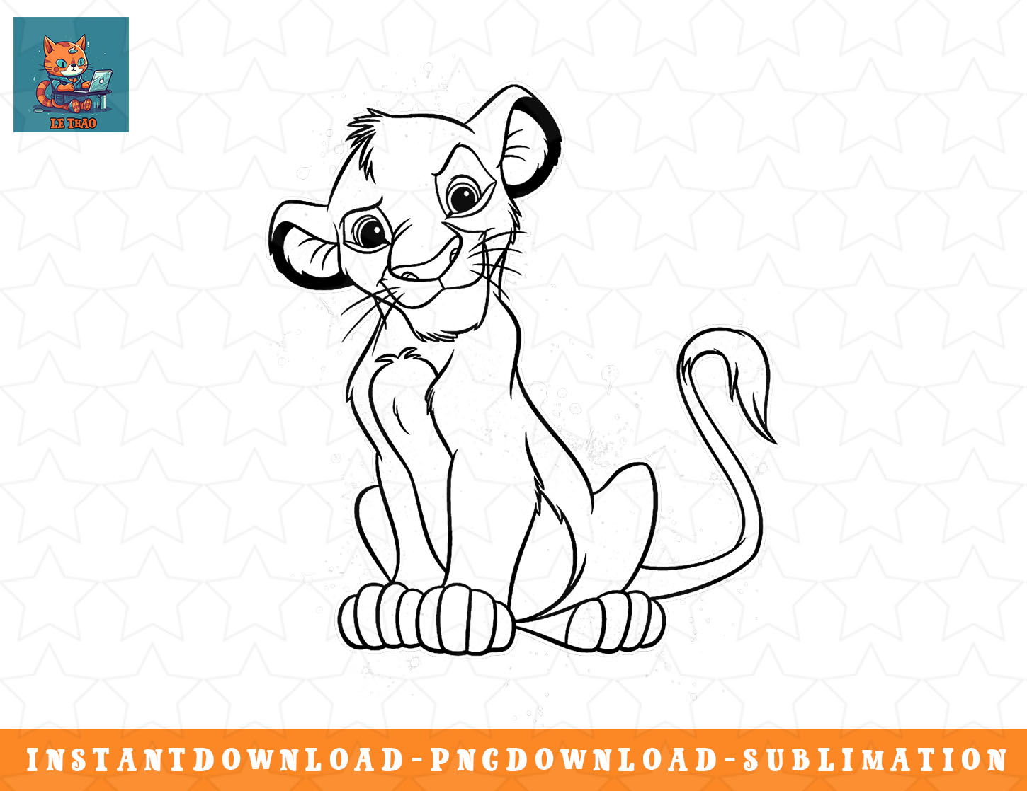 Disney The Lion King Simba Smirk Paint Splatter png, sublima | Inspire ...