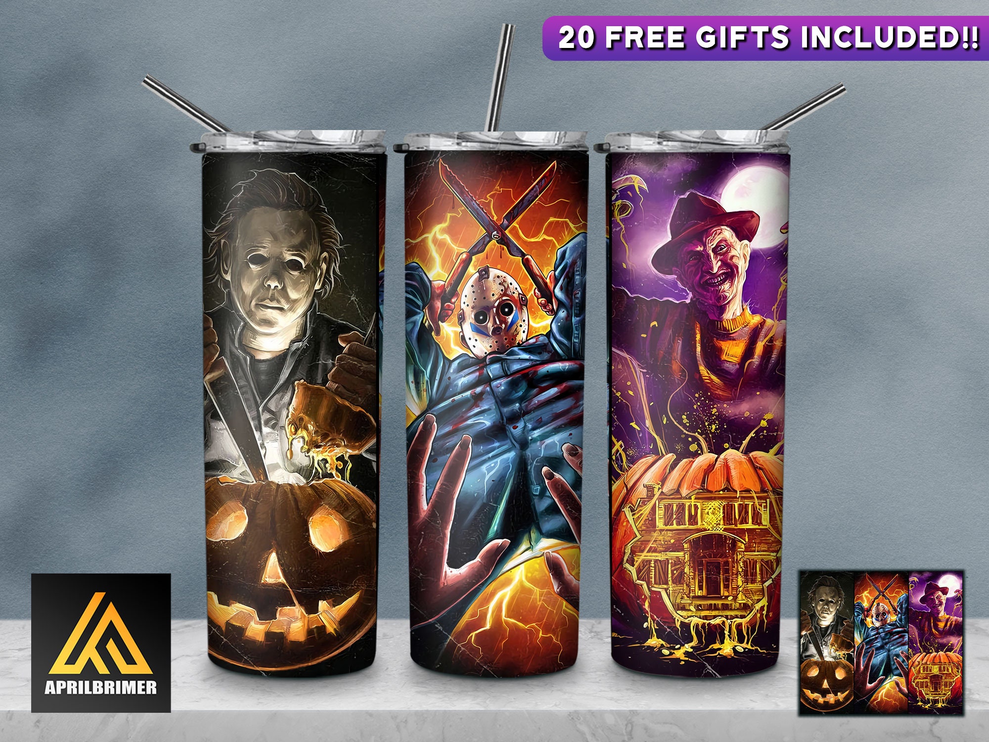 Horror Movie Funko Pops Tumbler, Horror Movies Tumbler, Horr | Inspire ...