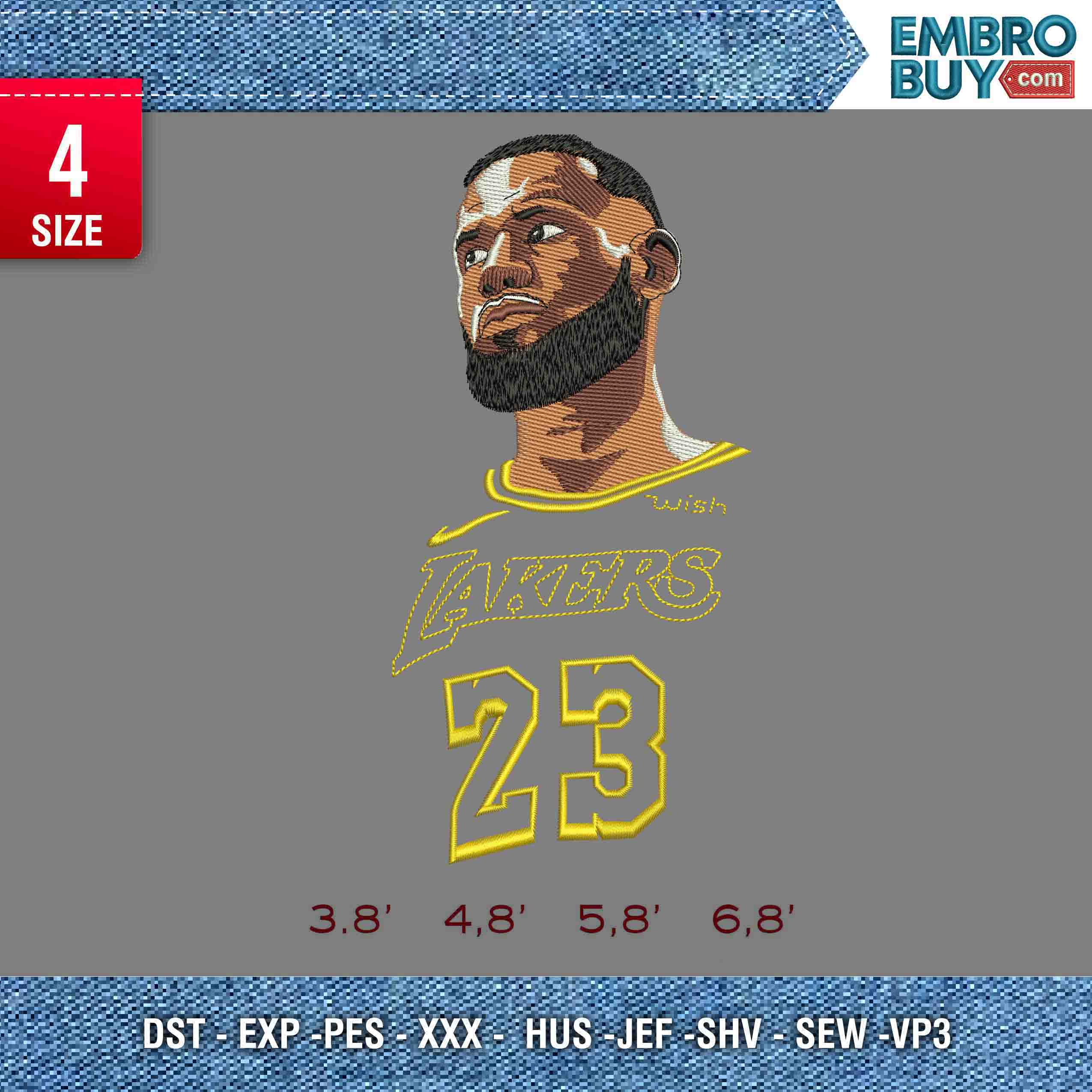 Lebron James / Character Embroidery Design / Sport Design / | Inspire ...