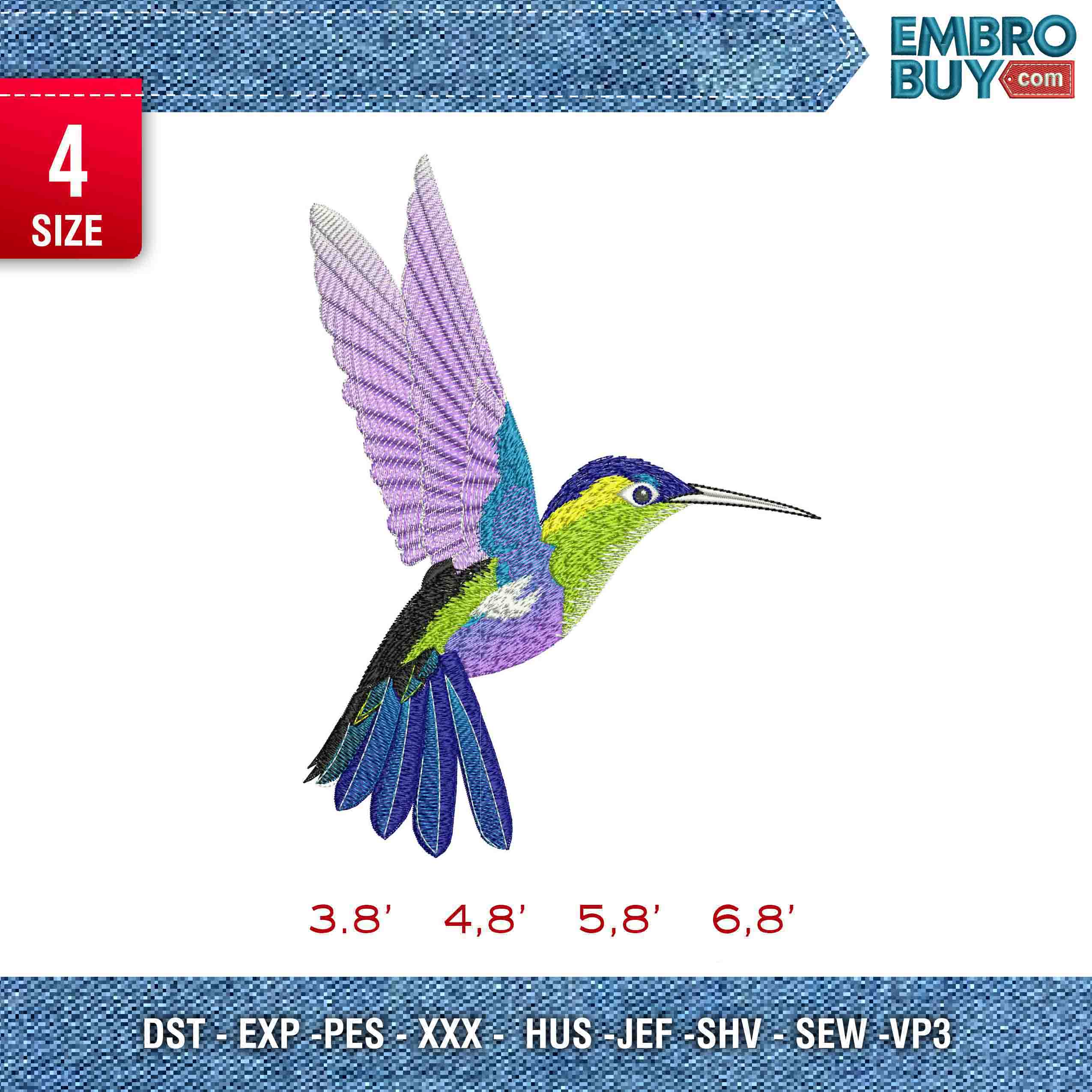 Humming Bird / Animal Embroidery Design / Animal Design / Em | Inspire ...