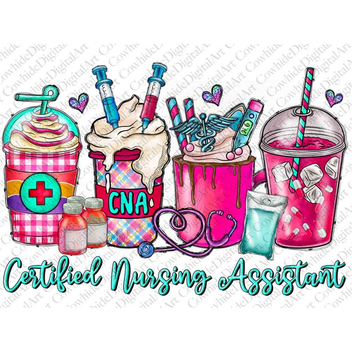 CNA Certified Nursing Assistant coffee cups png sublimation | Inspire ...