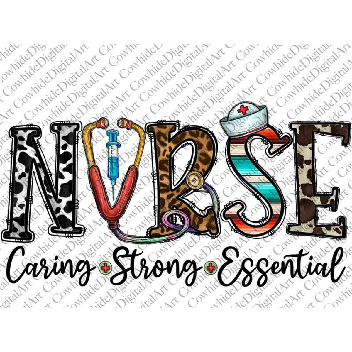 Nurse PNG, Nurse Caring Strong Essential png, Nurse Sublimat - Inspire ...