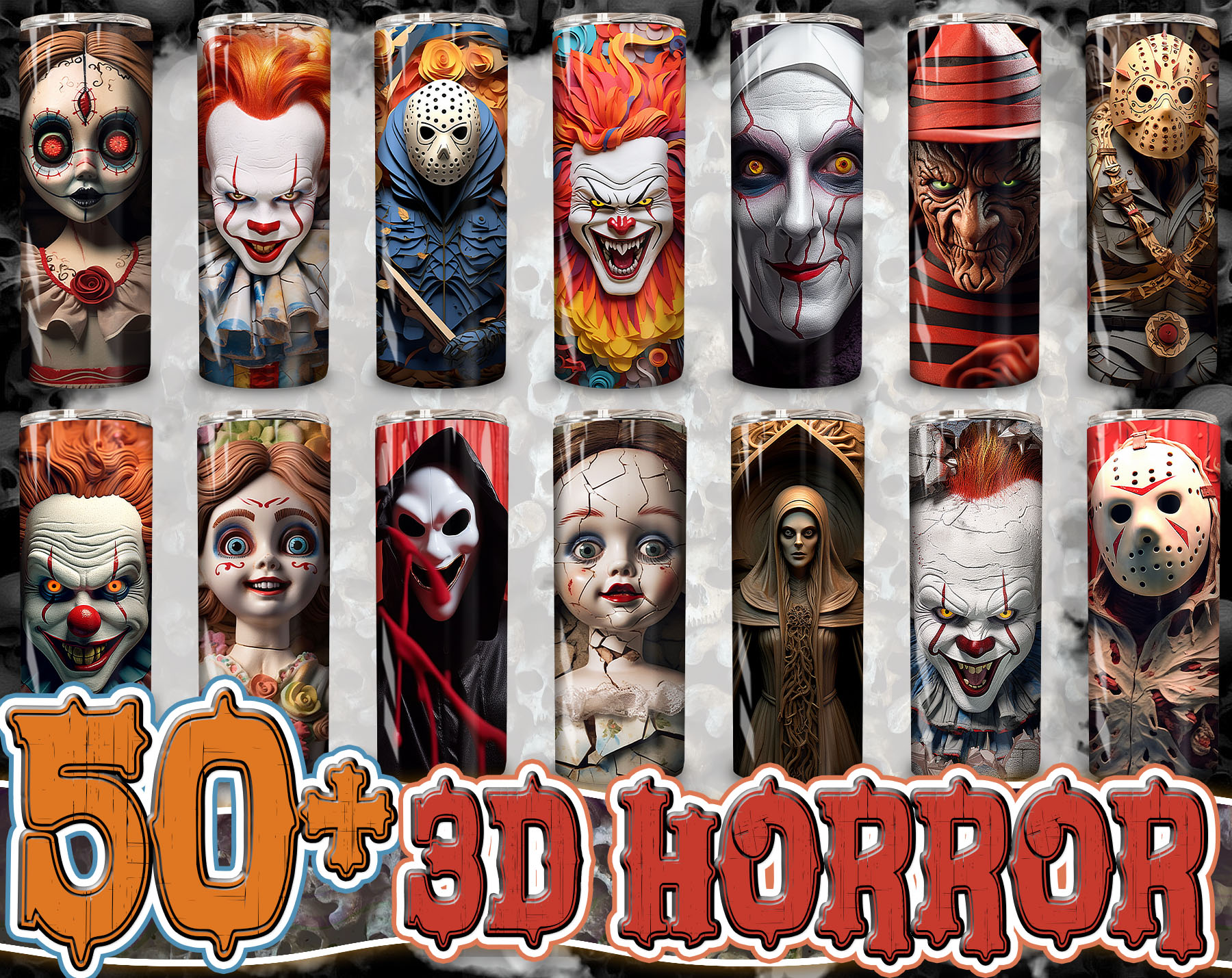 All Hot 3D Styles Horror Movie For Straight & Tapered Tumble | Inspire ...