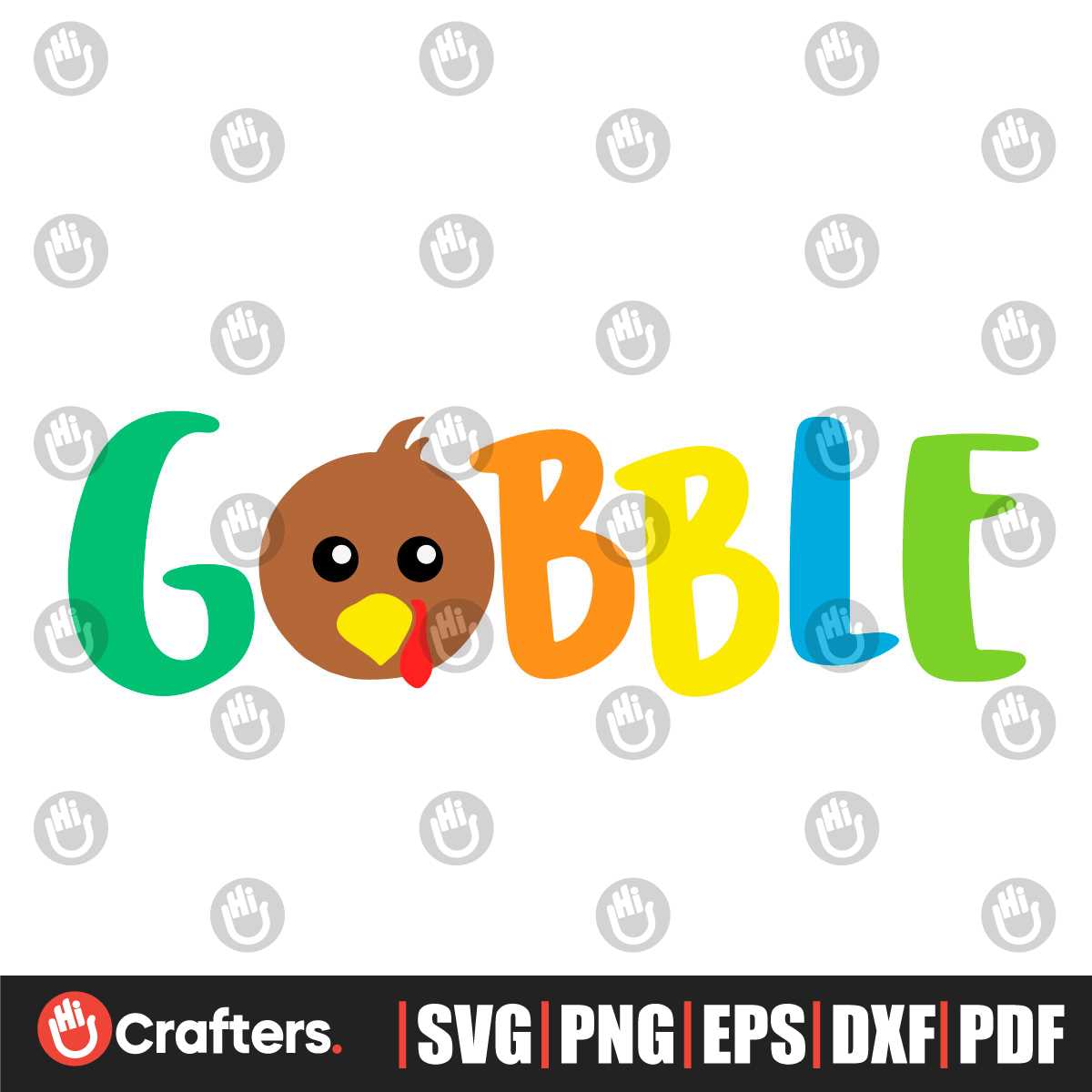 Gobble Svg, Boys Thanksgiving, Turkey Face Svg, Dxf, Eps, Pn | Inspire ...