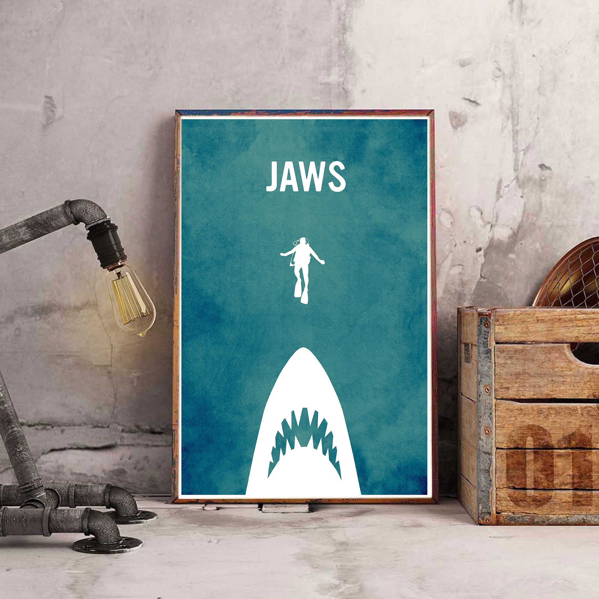 Jaws Poster, Movie Poster, Film Poster, Wall Art, Wall Decor | Inspire ...