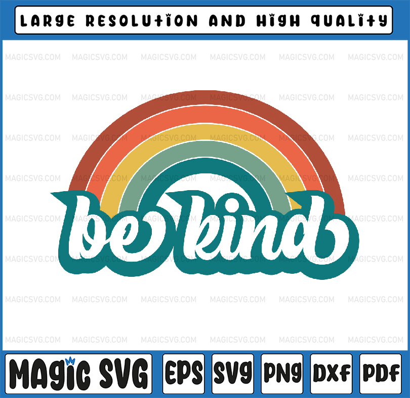 Be Kind Rainbow LGBT Flag LGBT Pride Month Retro Vintage Svg | Inspire ...