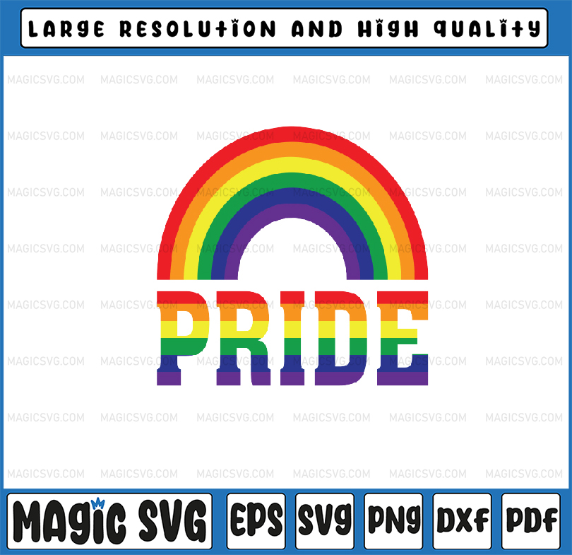 Lgbt LGBTQ Gay Pride Month Lgbt Rainbow Flag Svg, Pride Mont - Inspire ...