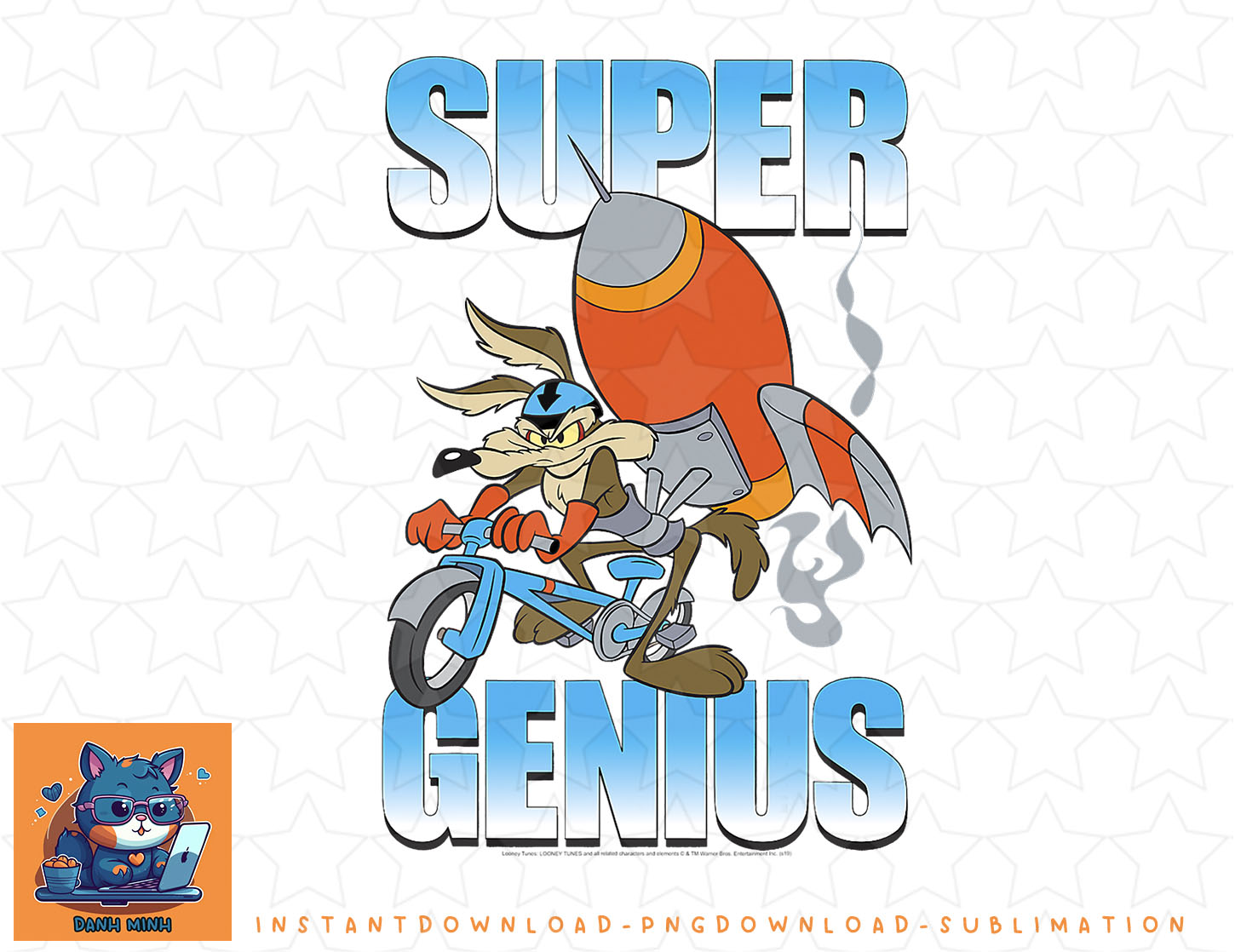 Looney Tunes Wile E. Coyote Super Genius png, sublimation, d - Inspire ...