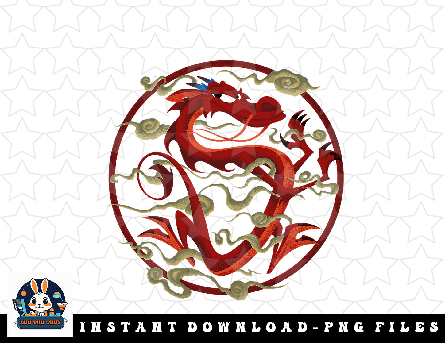 Disney Mulan Mushu Inner Circle Graphic png, sublimation, di | Inspire ...