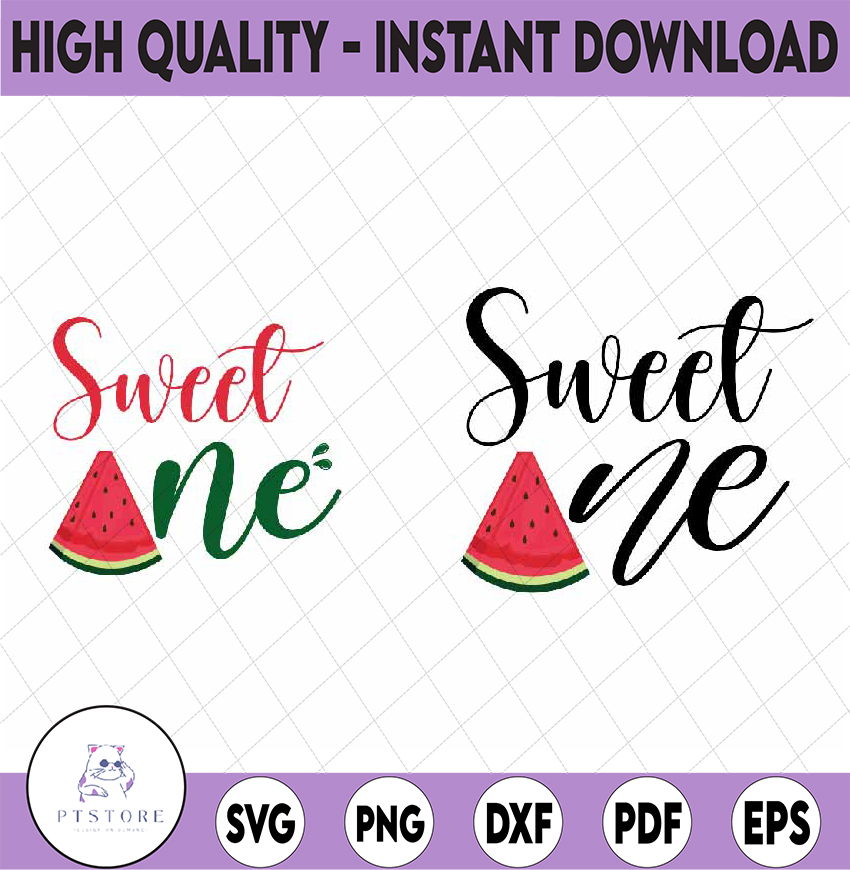 Sweet One Birthday Svg, Watermelon Birthday Svg, Sweet One S | Inspire ...