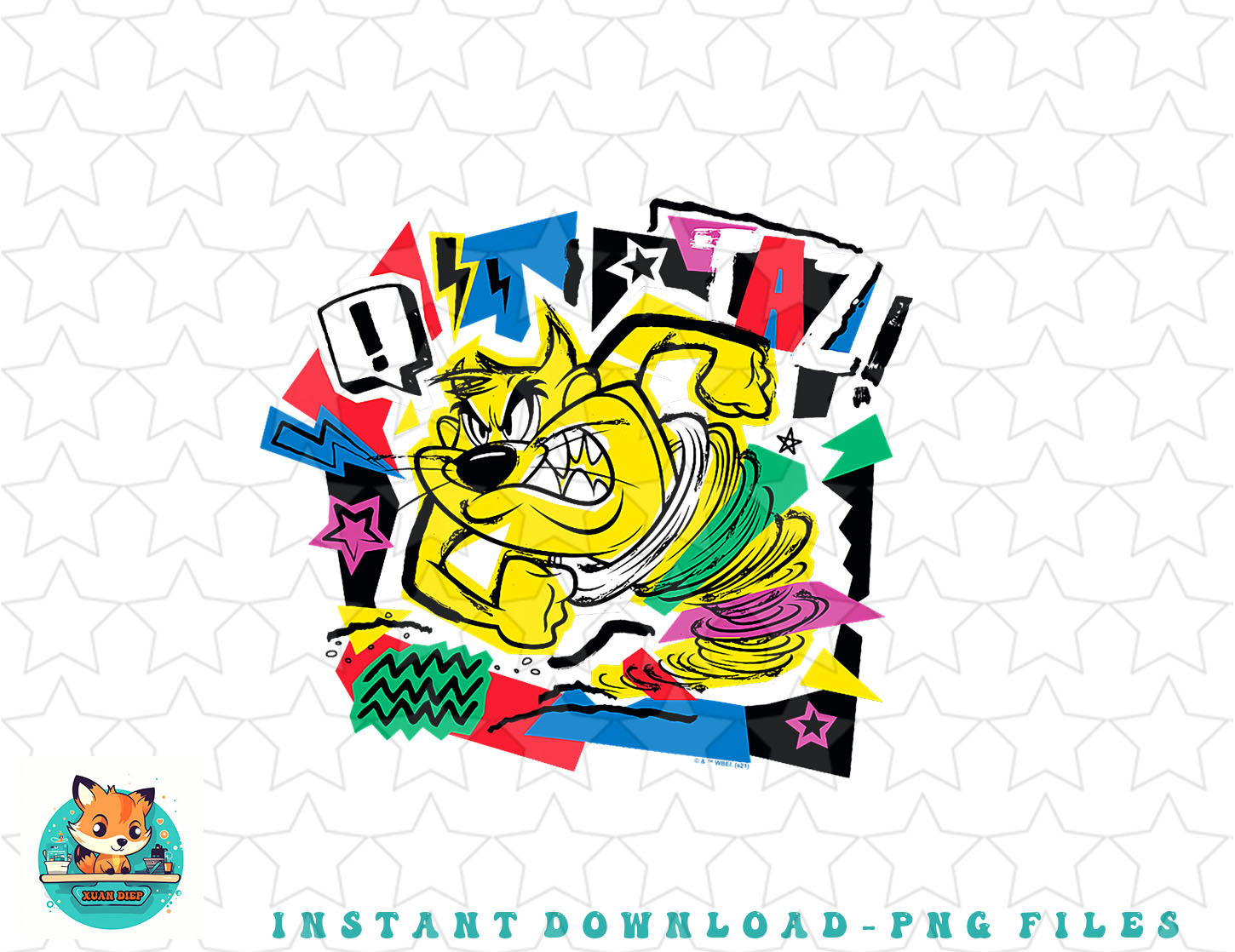 Looney Tunes Tasmanian Taz Chaos png, sublimation, digital d | Inspire ...