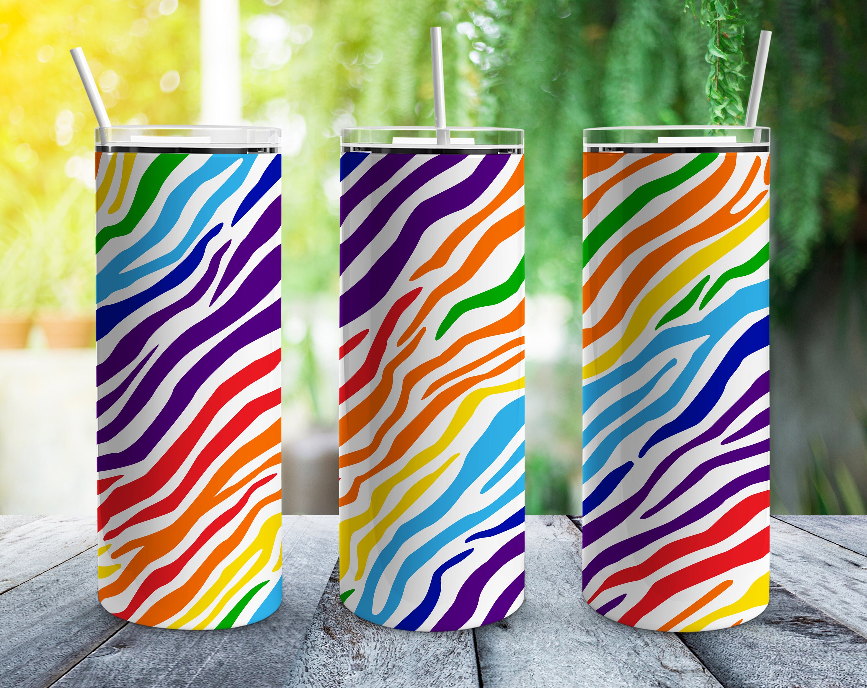Rainbow Epoxy Tumbler, Seamless Design Tumbler, Seamless Ski | Inspire ...