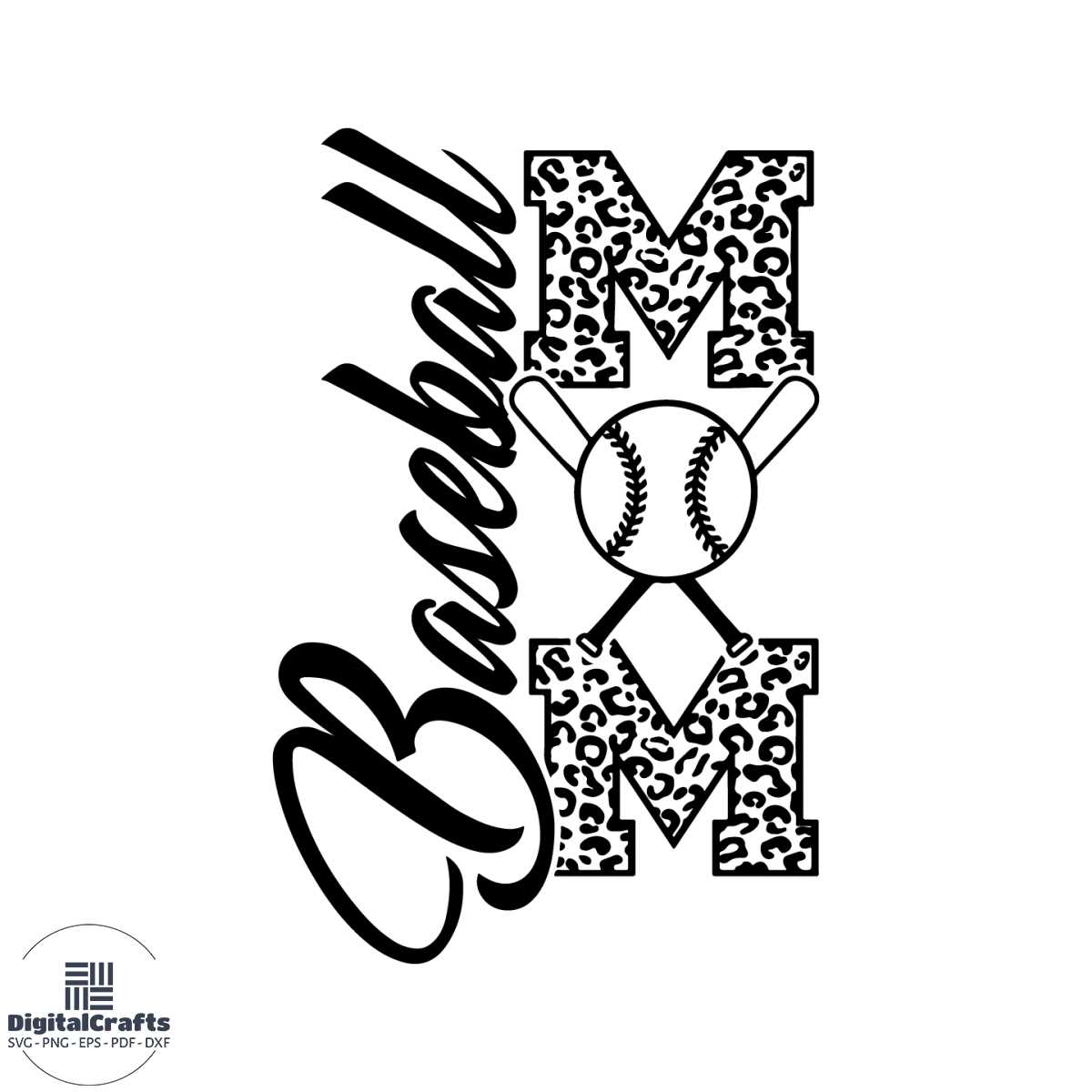 Leopard Baseball Mom Svg, Baseball Mama SVG Cutting Files - Inspire Uplift