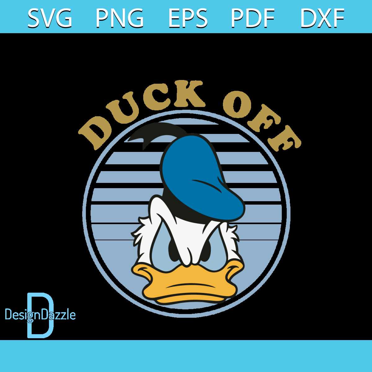 Retro 90s Donald Duck Off Disney Grumpy Duck SVG Cutting Fil | Inspire ...