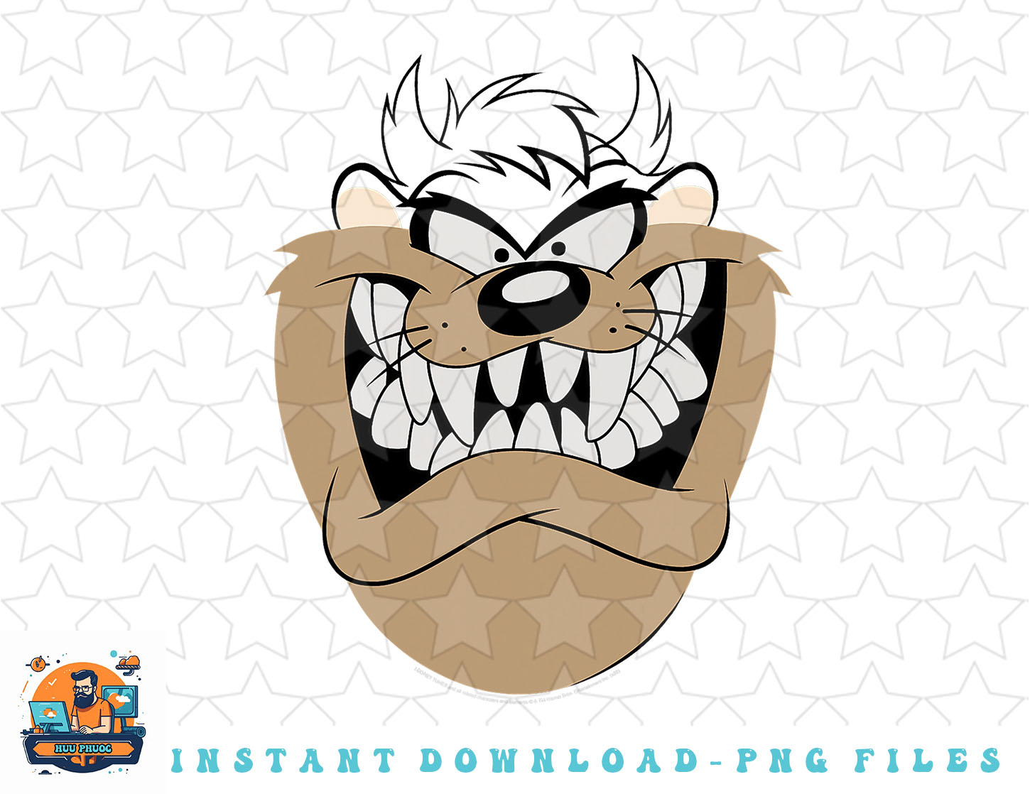 Looney Tunes Taz Smiling Big Face png, sublimation, digital - Inspire ...