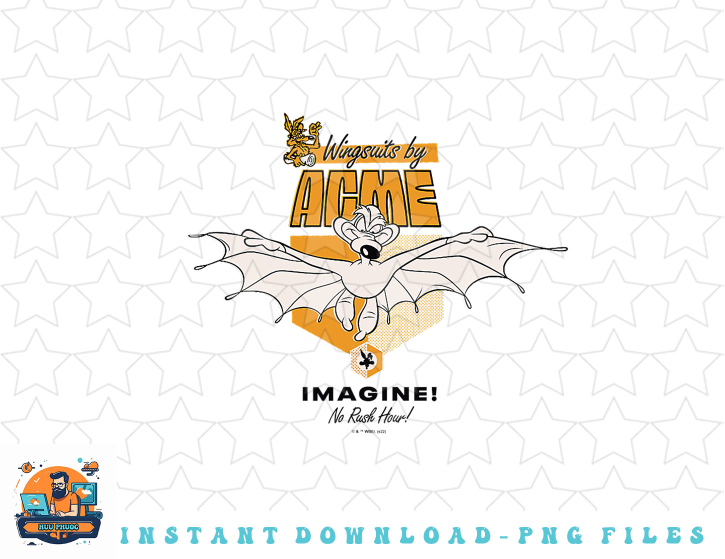 Looney Tunes Wile E. Coyote Acme Wingsuit png, sublimation, | Inspire ...