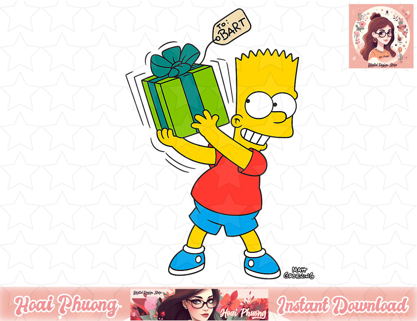 The Simpsons Bart Simpsons Present Time Holiday png, instant | Inspire ...