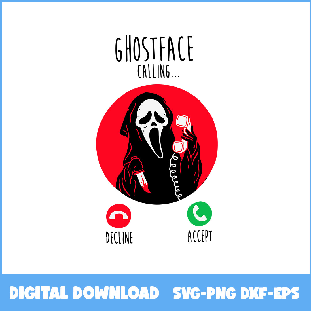 Ghostface Calling Halloween Svg, Ghostface Svg, Ghost Svg, H - Inspire ...