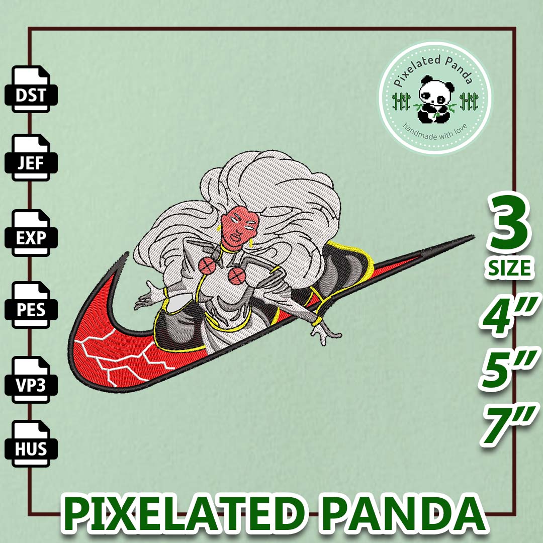 NIKE Storm Embroidery Design File, X-Men Anime Embroidery De | Inspire ...