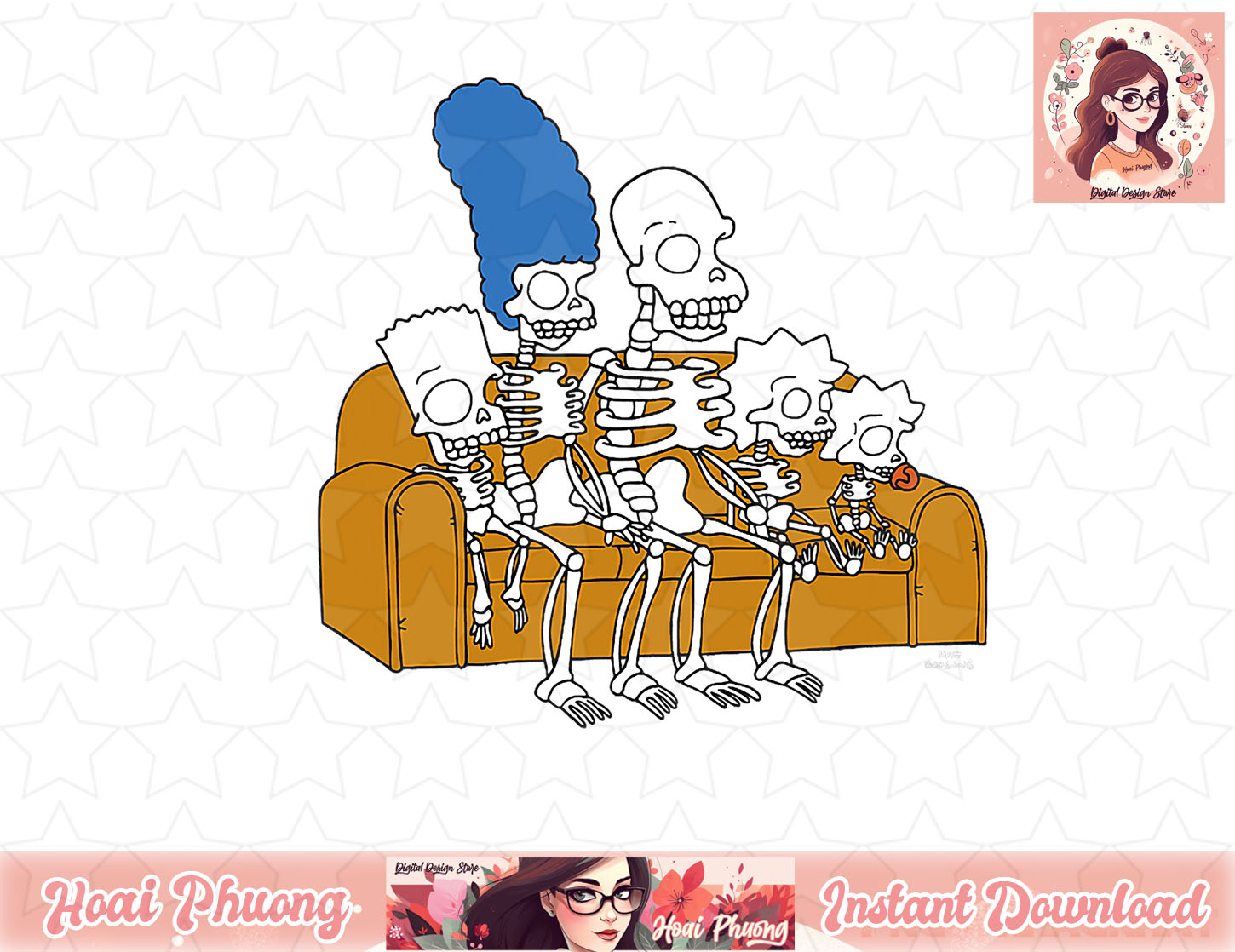 The Simpsons Family Skeletons Couch Gag C2 png, instant down | Inspire ...
