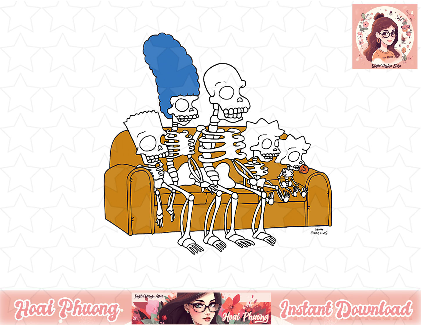 The Simpsons Family Skeletons Couch Gag png, instant downloa | Inspire ...