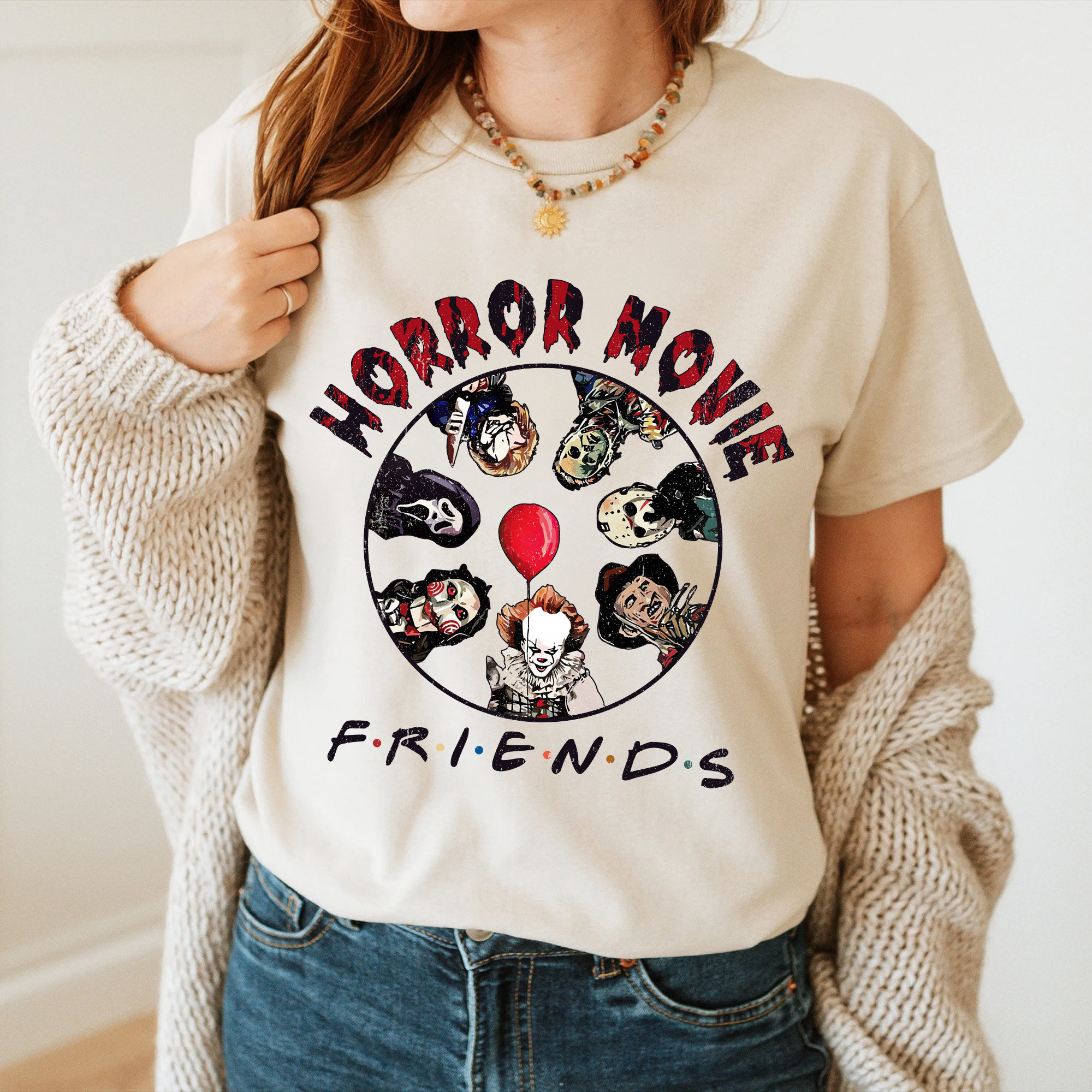 Retro 90s Horror Movies Shirt, Vintage Horror Ha - Inspire Uplift
