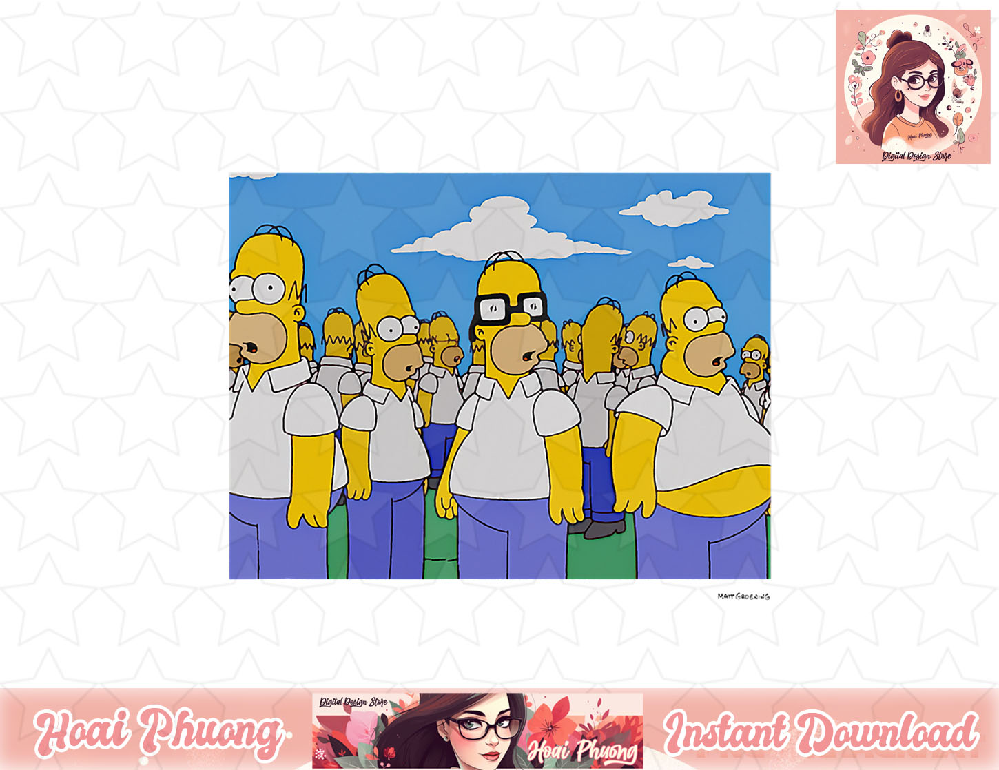 The Simpsons Homer In Numbers V2 png, instant download | Inspire Uplift