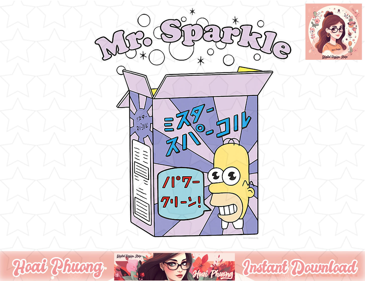 The Simpsons Homer Mr. Sparkle Kanji Box Bubbles V2 png, ins | Inspire ...