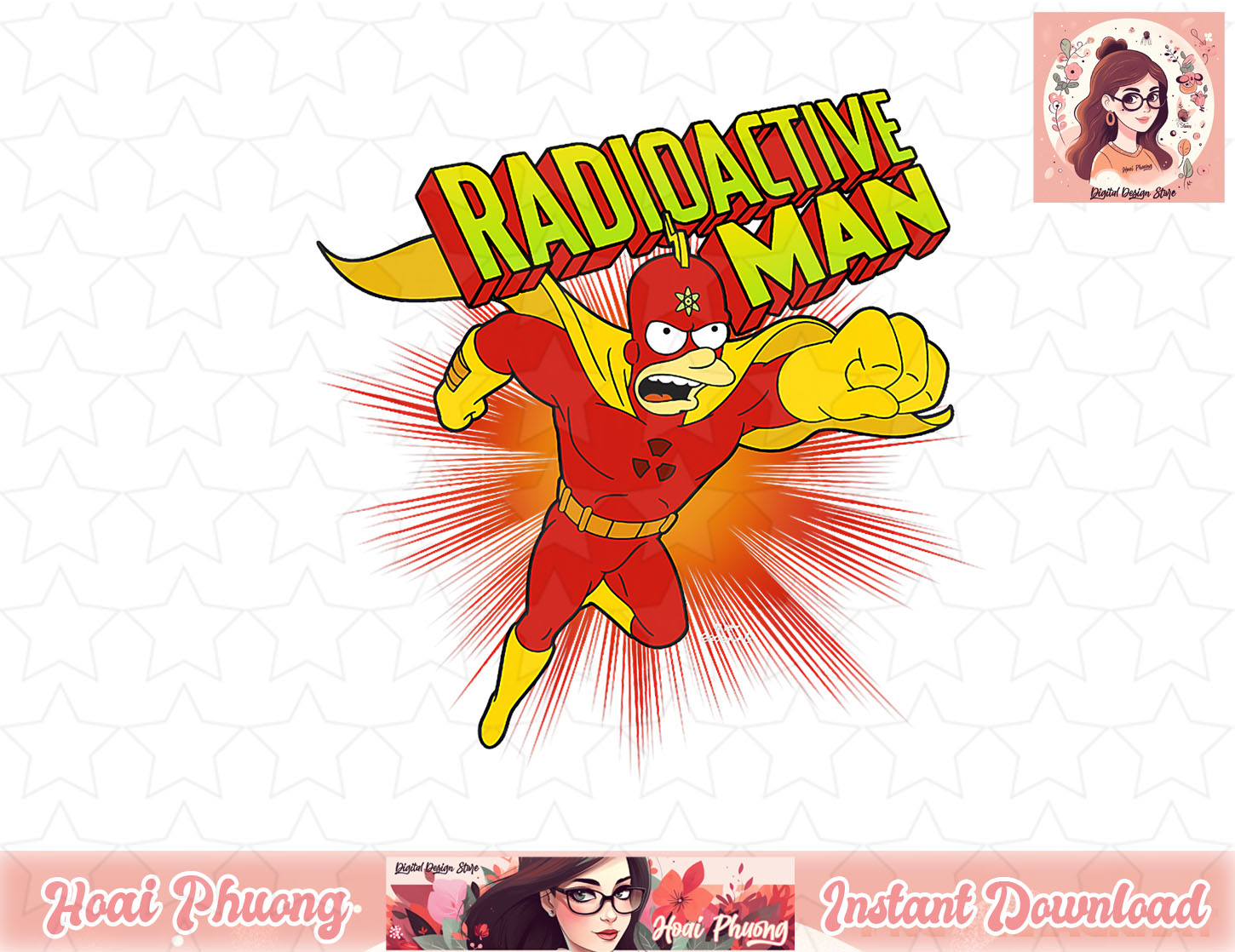 The Simpsons Homer Radioactive Man V2 png, instant download | Inspire ...
