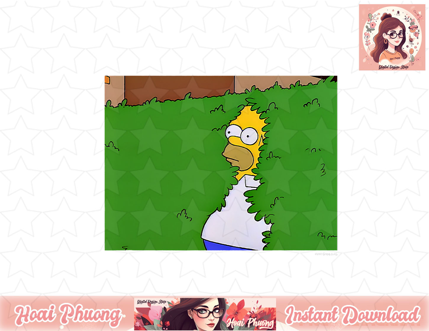 The Simpsons Homer Simpson Into The Bushes V1 png, instant d | Inspire ...