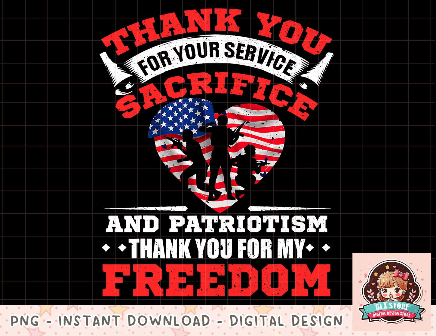 Veterans 4th Of July Thank You American Flag png, instant do | Inspire ...