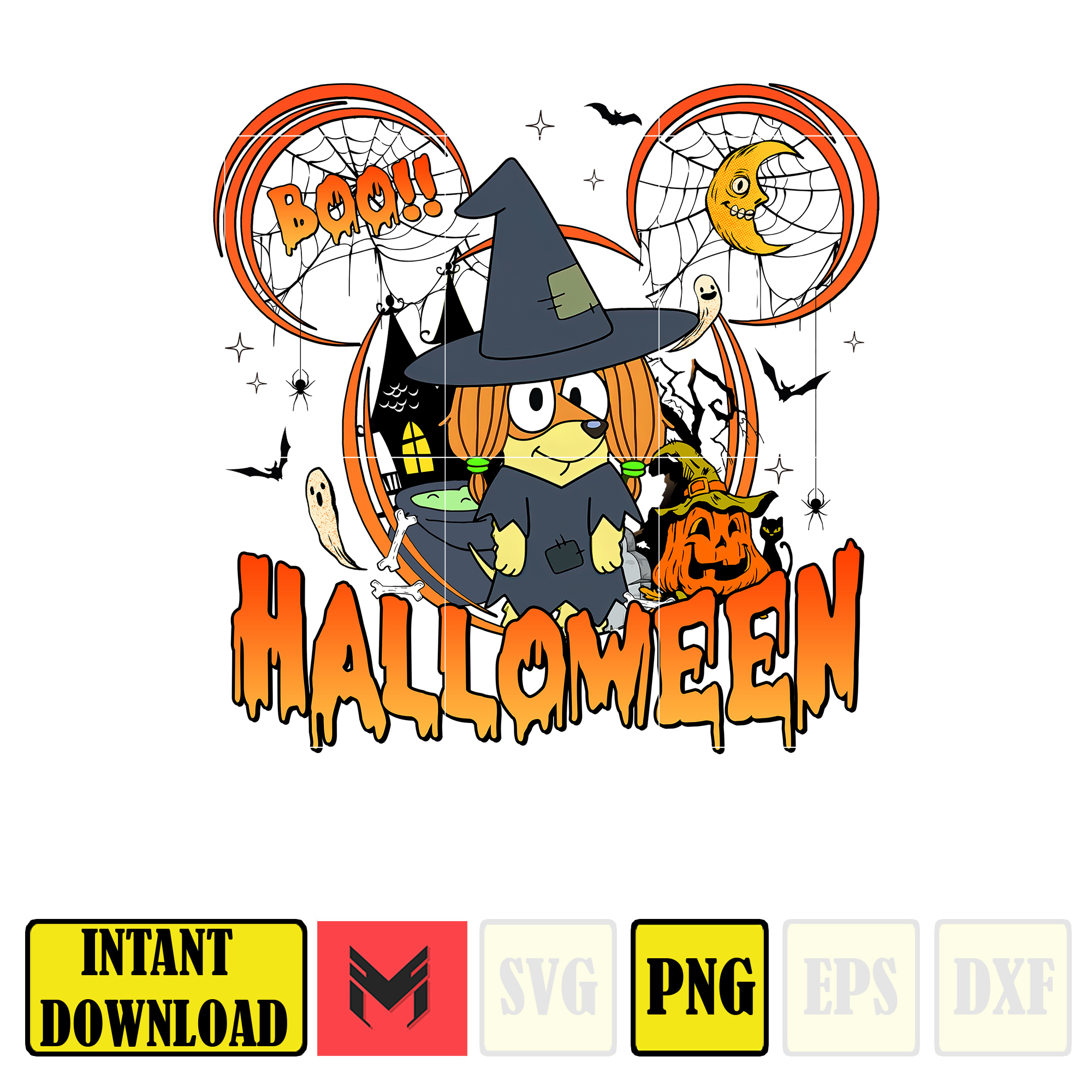 Bluey Halloween PNG, Bluey Matching Family Halloween Insatnt - Inspire ...