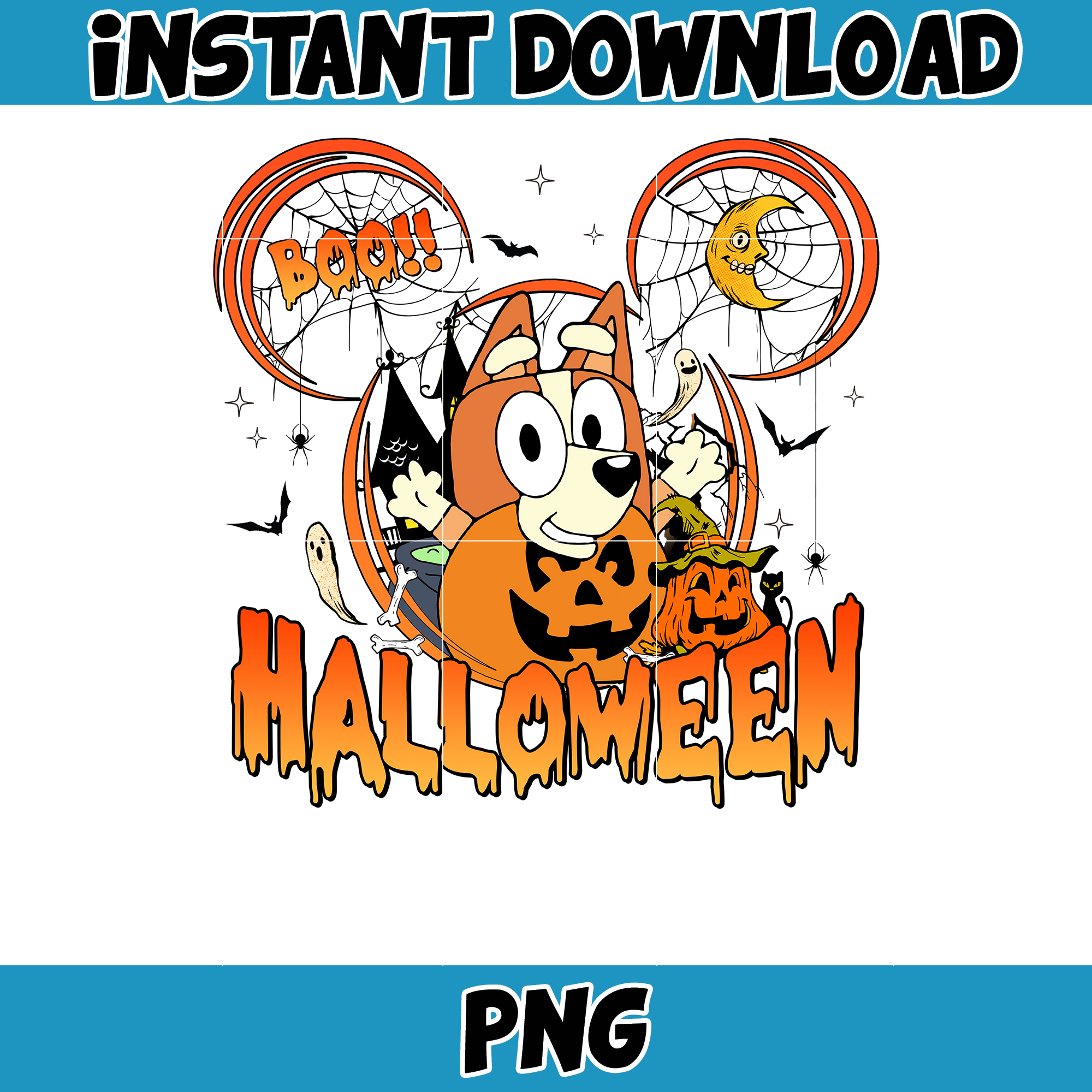 Bluey Halloween PNG, Bluey Matching Family Halloween Insatnt - Inspire ...