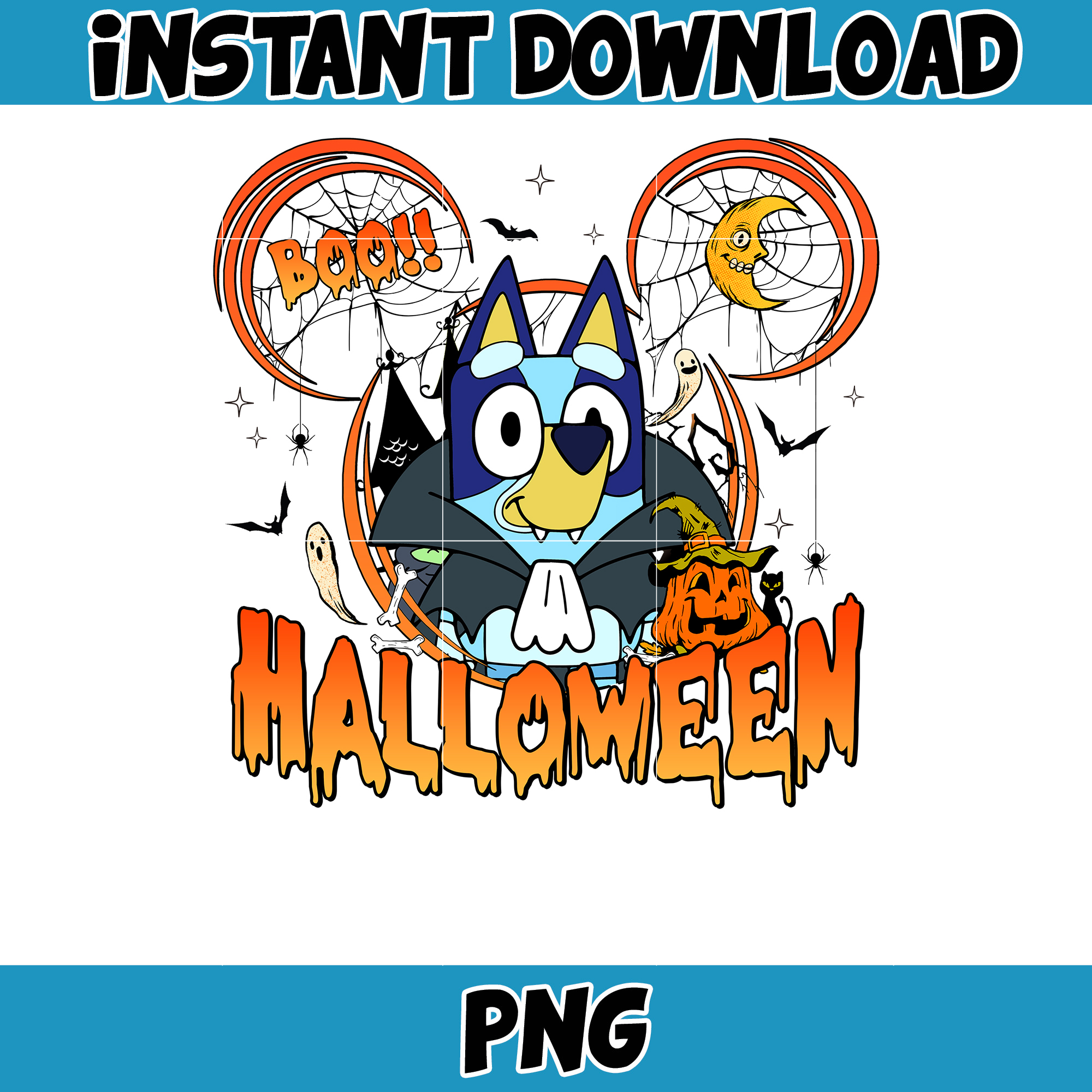 Bluey Halloween PNG, Bluey Matching Family Halloween Insatnt - Inspire ...