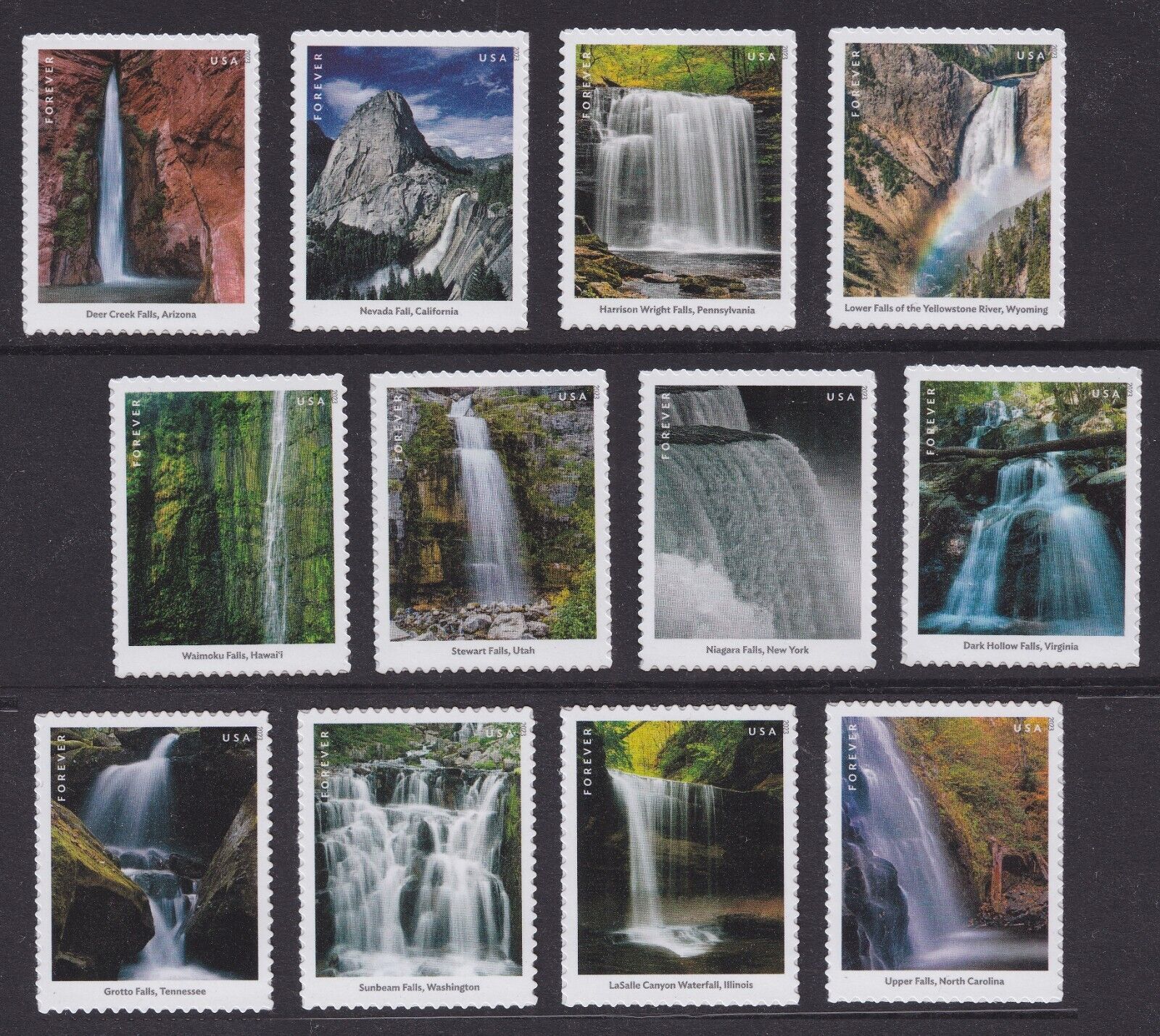 100 Waterfalls 2023 Unused US Forever First Class Flowers We | Inspire ...
