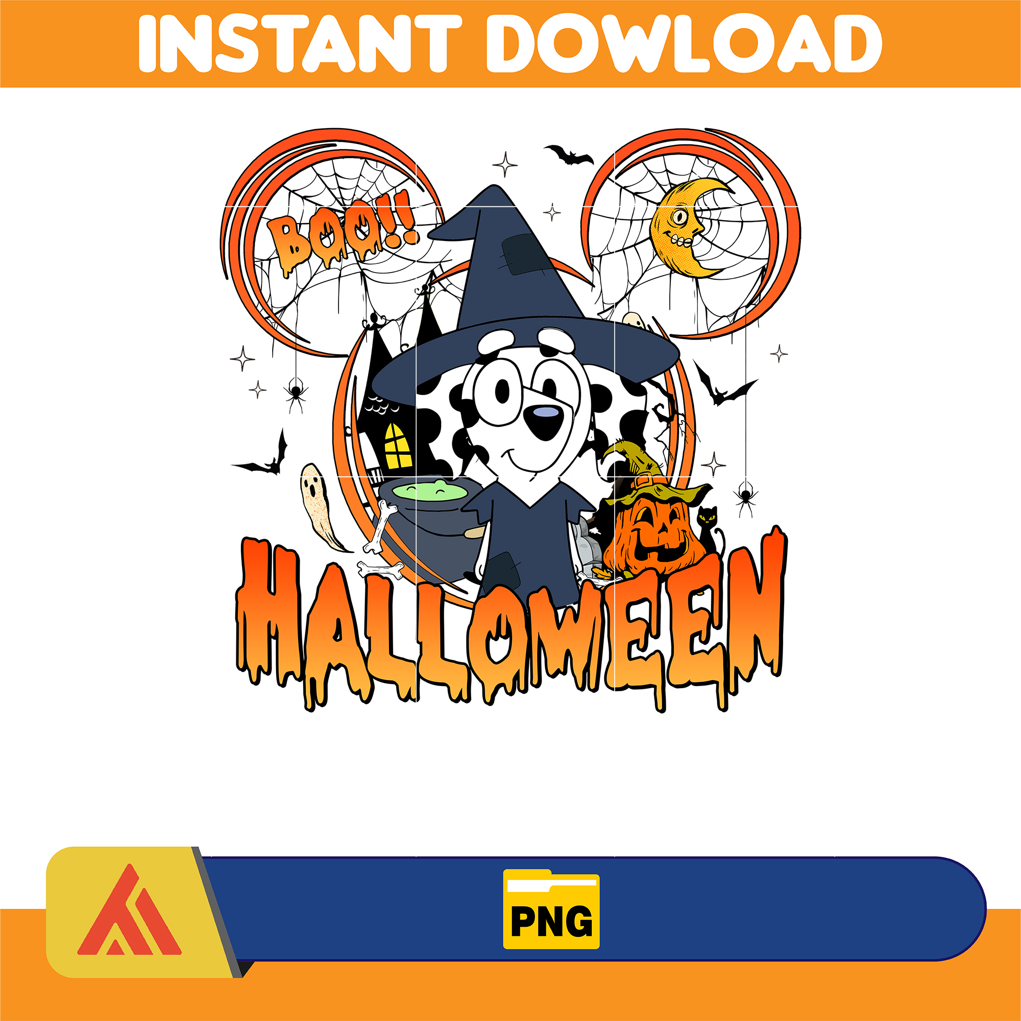 Bluey Halloween PNG, Bluey Matching Family Halloween Insatnt - Inspire ...