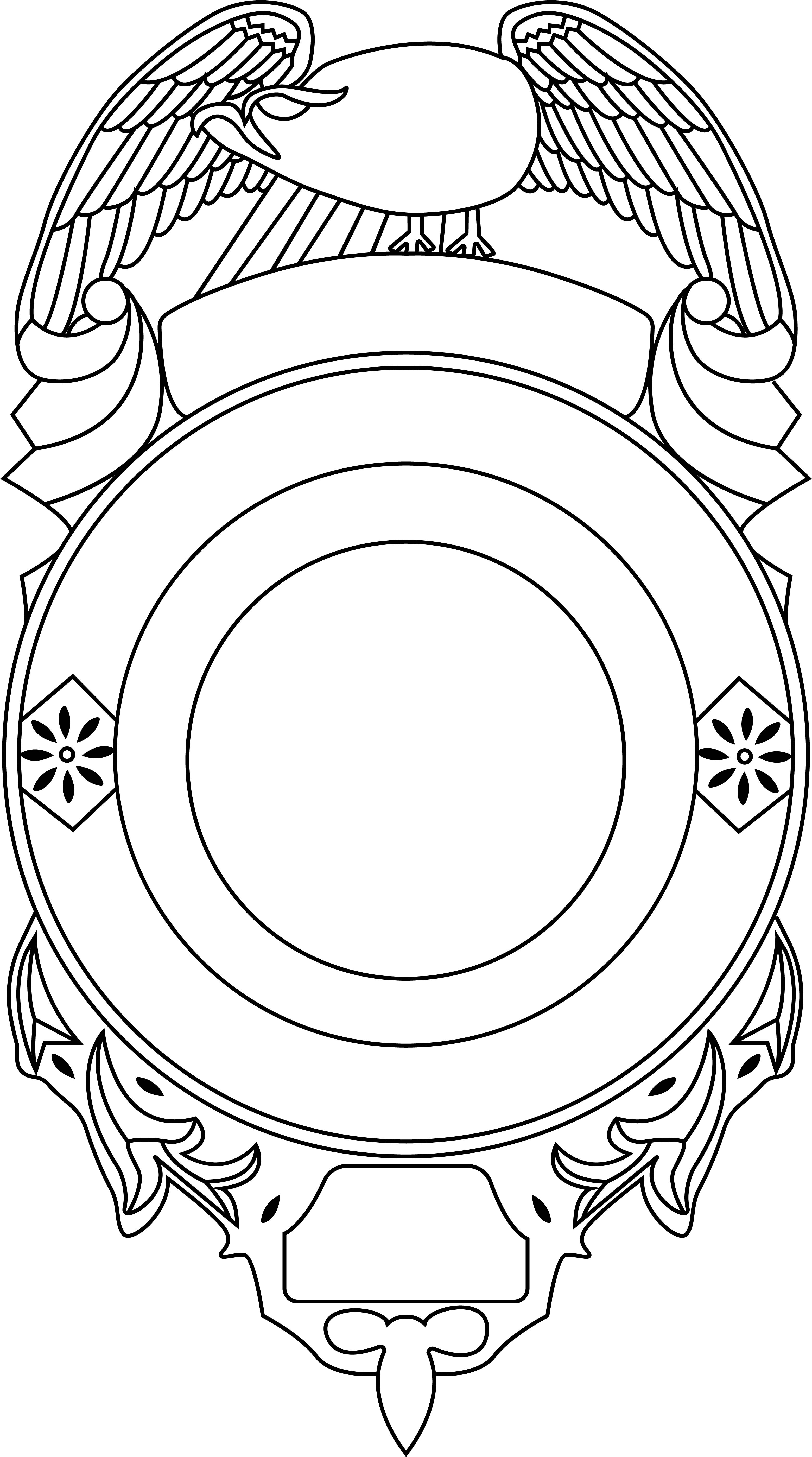 BLANK BADGE LINE ART VECTOR FILE NEW Black white vector outl | Inspire ...