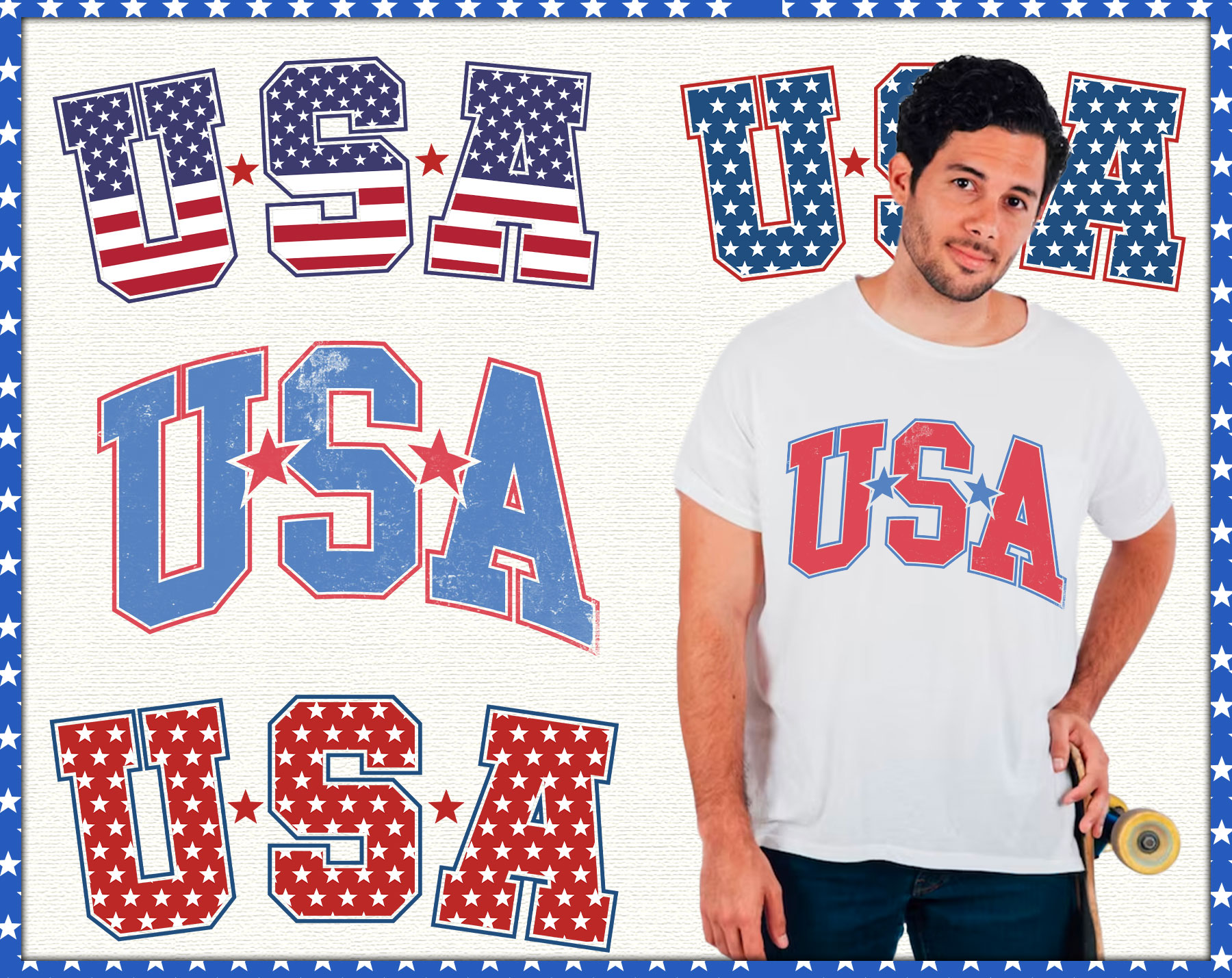 Designs USA Varsity Png Bundle, July 4th Png, Patriotic Png, - Inspire ...