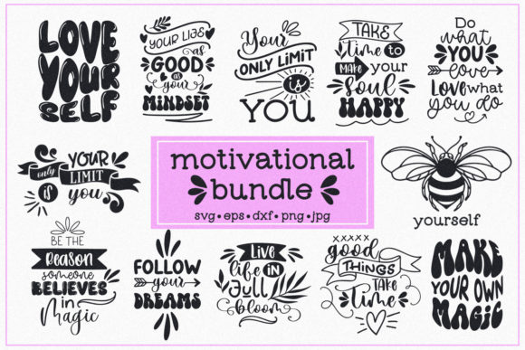 Motivational Bundle SVG Motivational Bundle SVG | Inspire Uplift